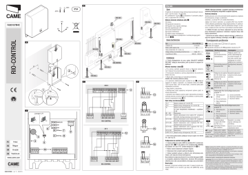 CAME RIO SYSTEM Installation manual | Manualzz