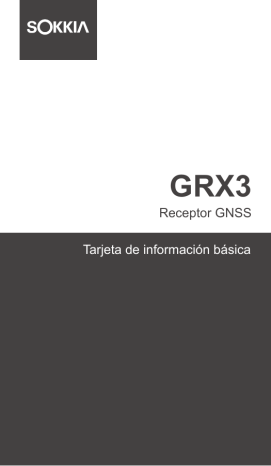 Sokkia GRX3 GNSS Receiver Guia de referencia | Manualzz