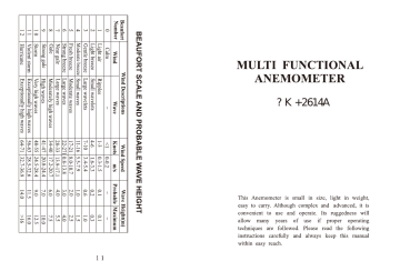 Landtek AM-4836C Anemometer Manual | Manualzz