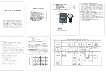 Landtek LX-101 Lux Meter Manual | Manualzz