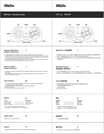8BitDo M30 2.4G Manual | Manualzz
