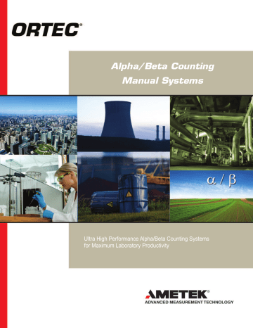 Ortec Alpha/Beta Counting Systems Brochure Manual | Manualzz
