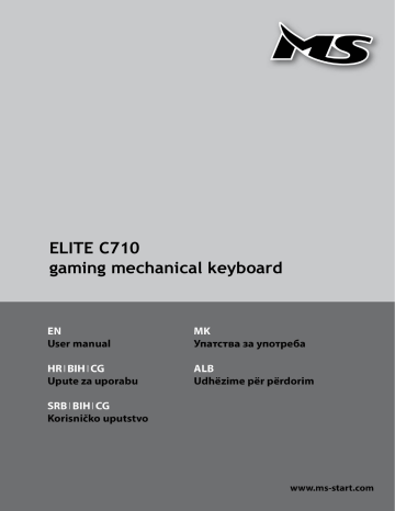 MS ELITE C710 small mechanical keyboard Uputstvo za upotrebu | Manualzz