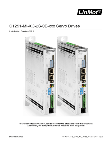 Linmot C1251-MI-XC-2S-0E-000 MI Drive Installation Manual | Manualzz