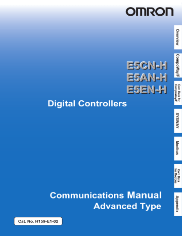Omron E5 N-H Communications Owner's Manual | Manualzz