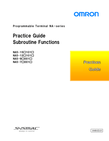Omron NA Series Subroutine Functions Guide | Manualzz