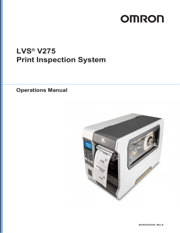 Omron LVS V275 Print Inspection System Owner's Manual | Manualzz