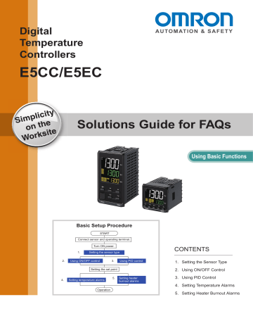 Omron E5CC/E5EC Temperature Controllers Solutions Guide | Manualzz