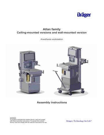 Dräger AI Atlan Ceiling-Wall Assembly Instruction | Manualzz