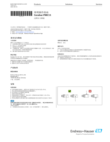 Endres+Hauser KA Cerabar PMC11 quick guide | Manualzz