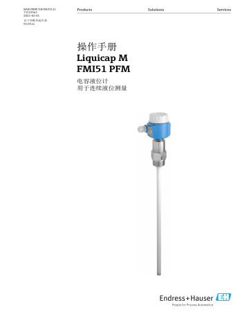 Endres+Hauser Liquicap M FMI51 PFM 取扱説明書 | Manualzz
