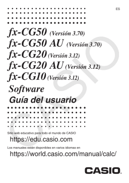 Casio fx-CG50 - Manual de usuario, Guía del usuario, Instrucciones