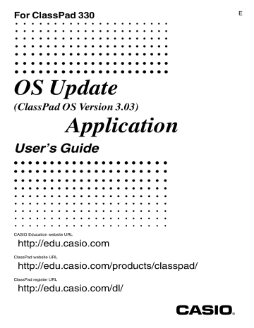 Casio ClassPad 330 User's guide | Manualzz