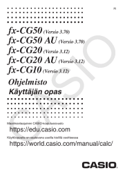 Casio fx-CG50 - User manual, User's Guide, Instructions