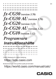 Casio fx-CG50 - User manual, User's Guide, Instructions