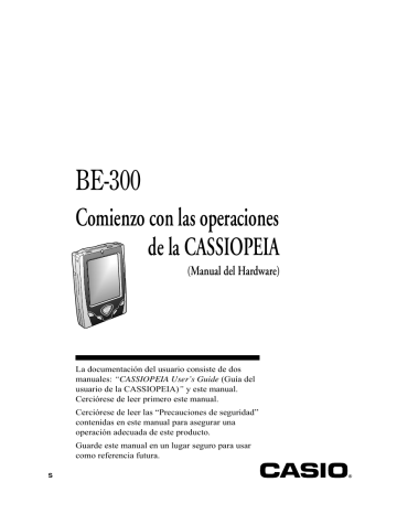 Casio BE-300 CASSIOPEIA Manual de usuario | Manualzz
