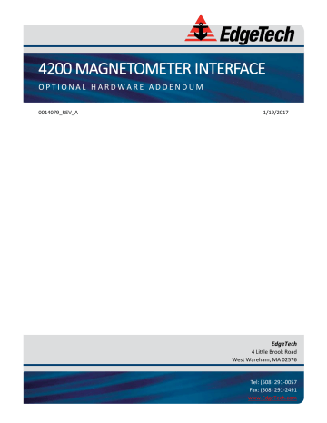 EdgeTech 4200 Magnetometer Interface Owner's Manual | Manualzz