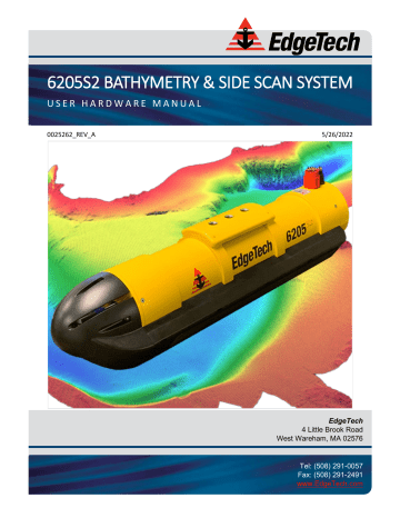 EdgeTech 6205s2 Bathymetry and Side Scan Sonar Owner's Manual | Manualzz