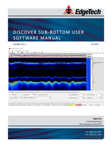 EdgeTech Sub-bottom Discover Owner's Manual | Manualzz