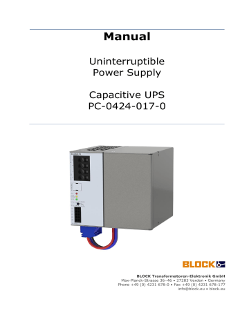 Block PC-0424-017-0 Manual | Manualzz