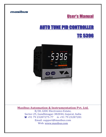 Masibus Auto Tune PID Controller TC5396 User Manual | Manualzz