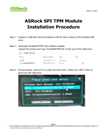 ASRock Rack TPM-SPI User Manual | Manualzz