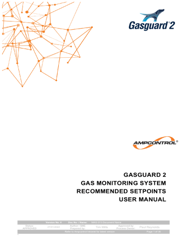 Ampcontrol Gasguard 2 Gas Monitoring System User Manual | Manualzz