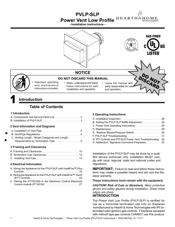 Heat & Glo PVLP-SLP Operating And Maintenance Instructions | Manualzz