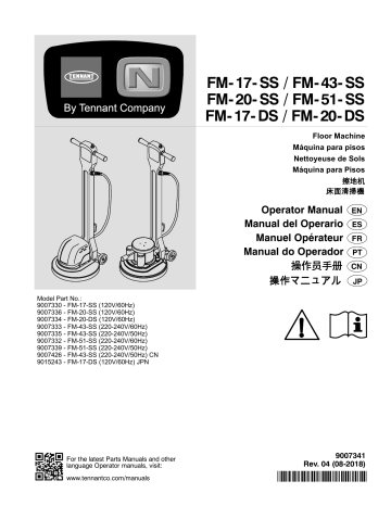 Nobles FM-20-SS Single Speed Floor Machine Mode d'emploi | Manualzz