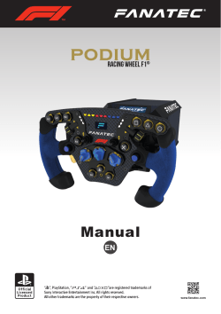 FANATEC Podium - Manual, User Guide | manualzz.com
