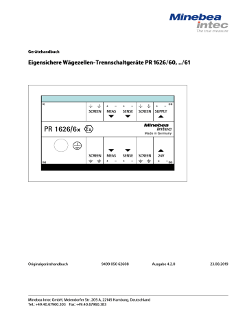 Minebea Intec Intrinsically safe load cell interfaces PR 1626-6x ...