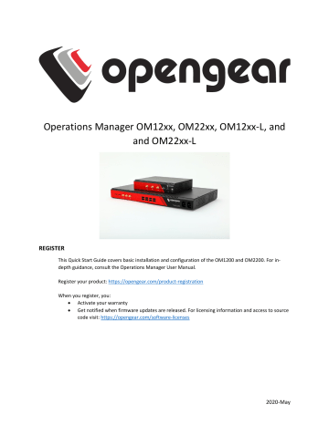 Opengear OM Quick Start Guide | Manualzz
