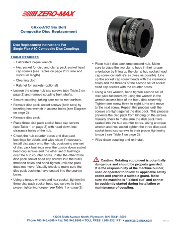 Zero-Max A1C Single-Flex Instructions | Manualzz