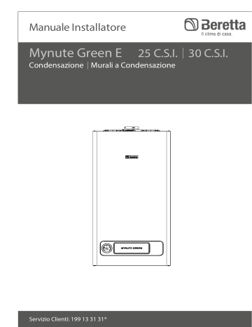 Beretta Mynute Green E 25/30 C.S.I Installation manual | Manualzz