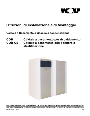 Wolf Italia COB / COB-CS Manuale del proprietario | Manualzz