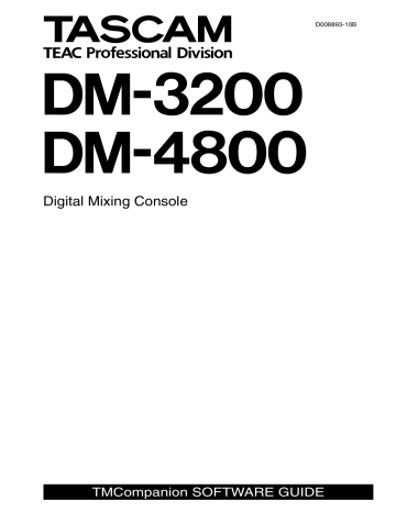 Tascam DM-4800 Digital Mixing Console Owner's Manual | Manualzz