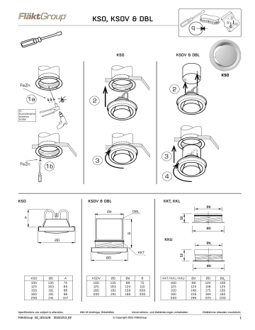 FläktGroup KSO_KSOV Installation Instructions | Manualzz