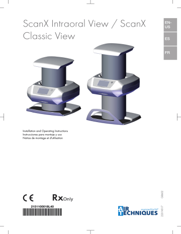 18 Protocole de remise. Air Techniques ScanX Intraoal View, ScanX ...