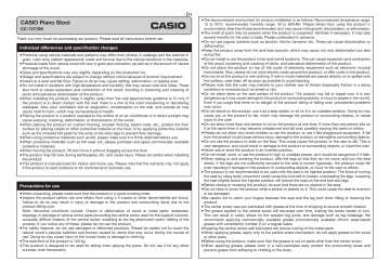 Casio CC-7 User's guide | Manualzz