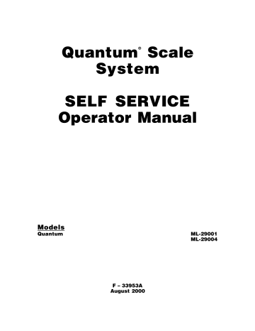 HOBART Quantum Scale Operation Manual | Manualzz