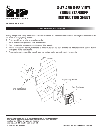 Astria Fireplaces DVF 36/42 Instruction Sheet | Manualzz