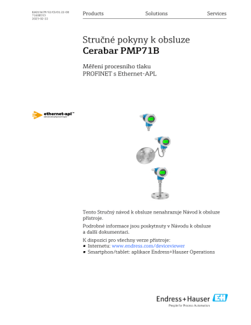 Endres+Hauser Cerabar PMP71B quick guide | Manualzz