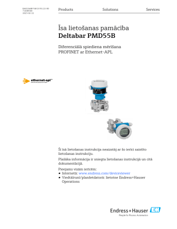 Endres+Hauser Deltabar PMD55B quick guide | Manualzz