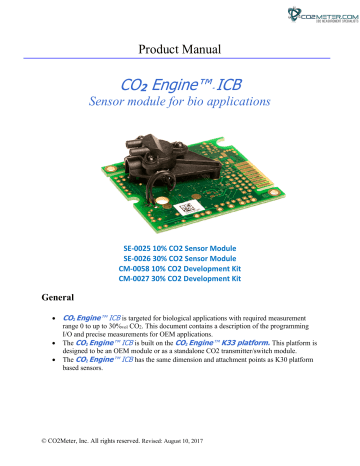 CO2Meter K33 ICB 10% CO2 Sensor Manual | Manualzz