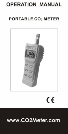 CO2Meter pSense High Accuracy Portable CO2 Meter Operation Manual | Manualzz