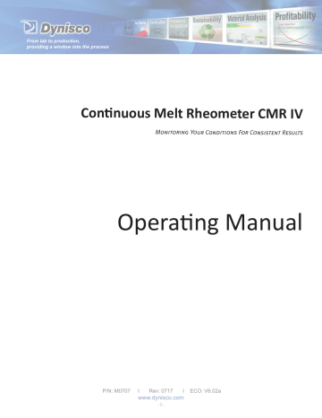 Dynisco CMR IV Manual | Manualzz