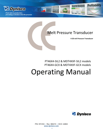 Dynisco MDT Series Operating Manual | Manualzz