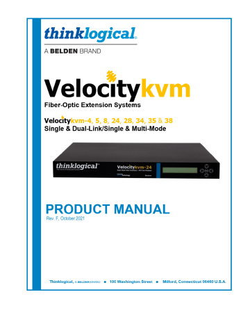 Thinklogical Velocitykvm Manual | Manualzz