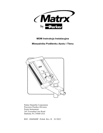 Porter Matrx MDM Flowmeter Installation manual | Manualzz