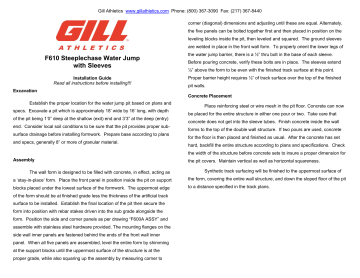 Gill WATER JUMP FORMS Instructions | Manualzz